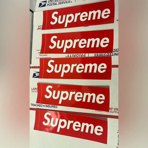 Supreme | Wall Decor | 5 Pack Supreme Clear Vinyl Box Logo Sticker ...